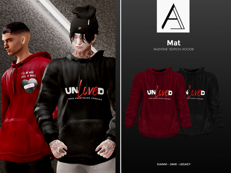Second Life Marketplace - [ALF] Mat Hoodie - Valentine' Edition